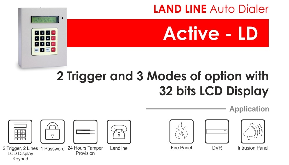 Burglar Fire Alarm Dialer - Active LD | ATSS Chennai India.