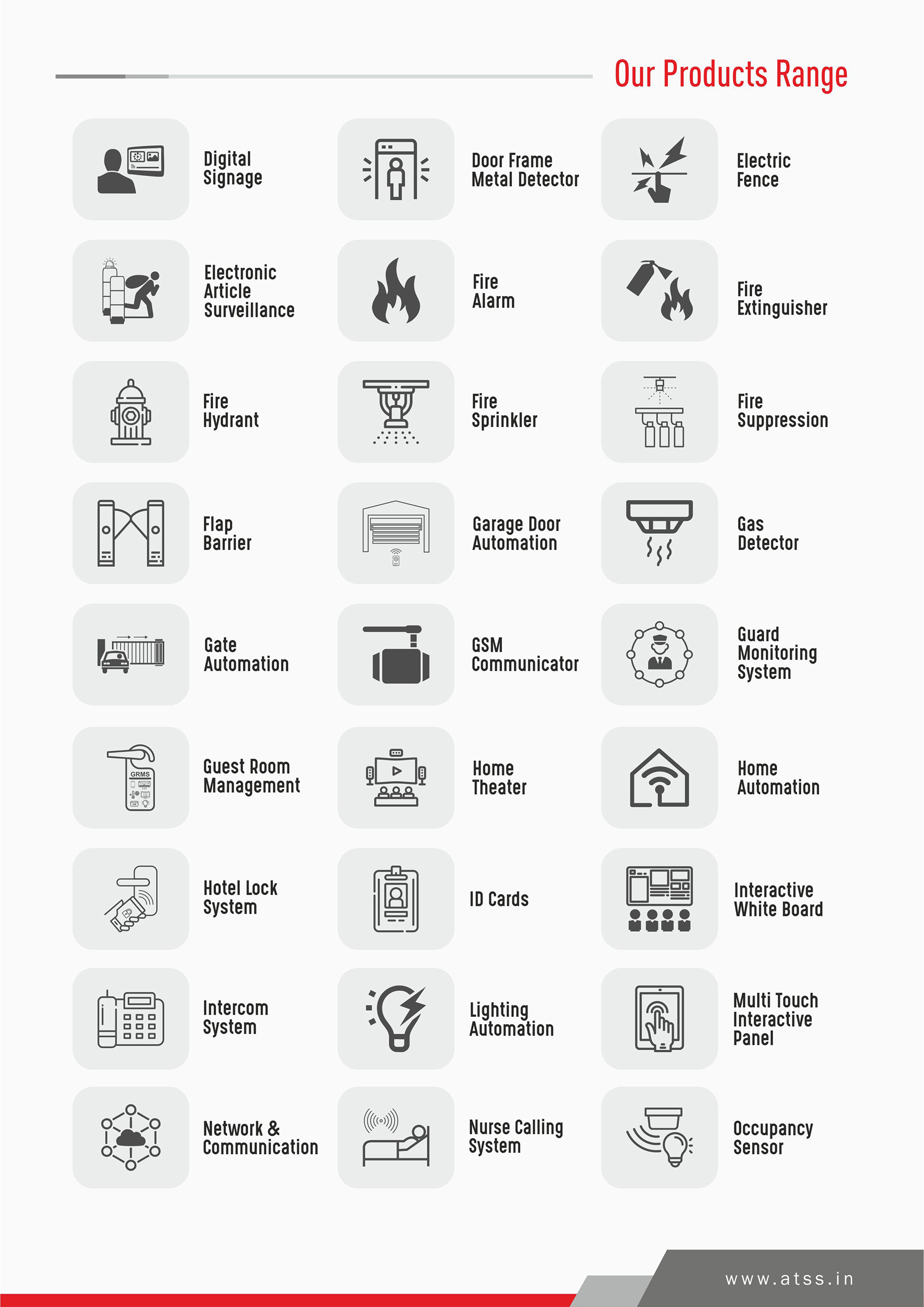 ATSS Catalog - Electronic Security Systems, Automation Chennai